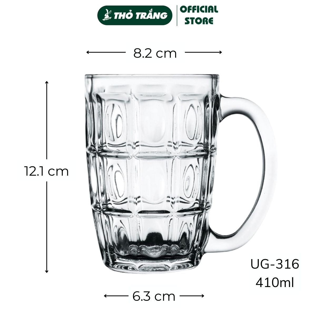 Ly Thủy Tinh Uống Bia Cao Cấp UG-316 Union Glass Nhập Khẩu Thái Lan