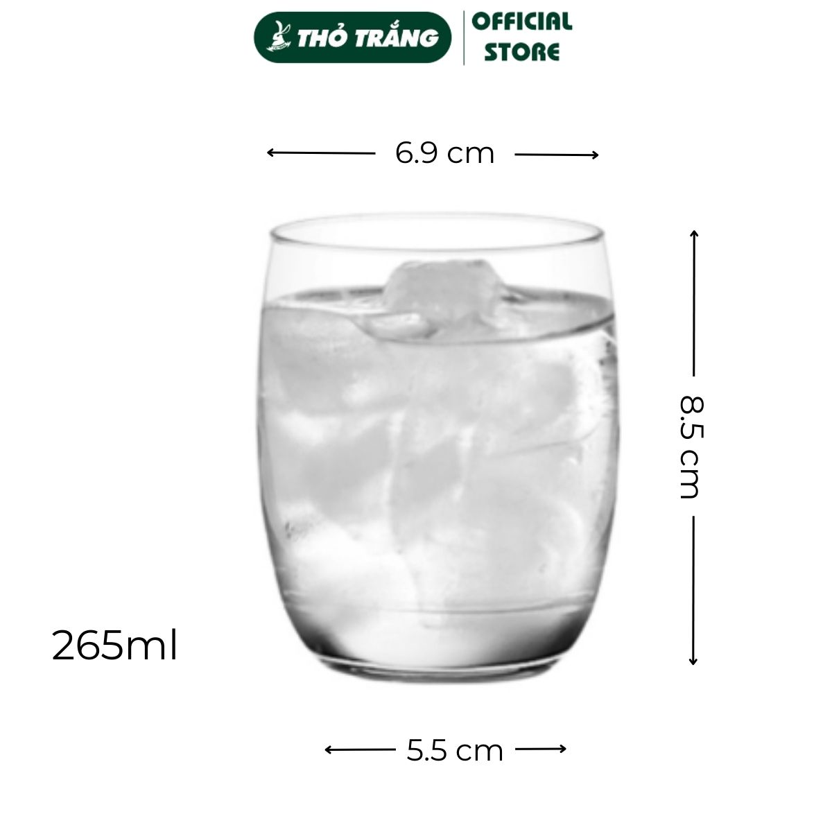 Ly Chất Thủy Tinh Ivory Rock 265ml Thương Hiệu Ocean